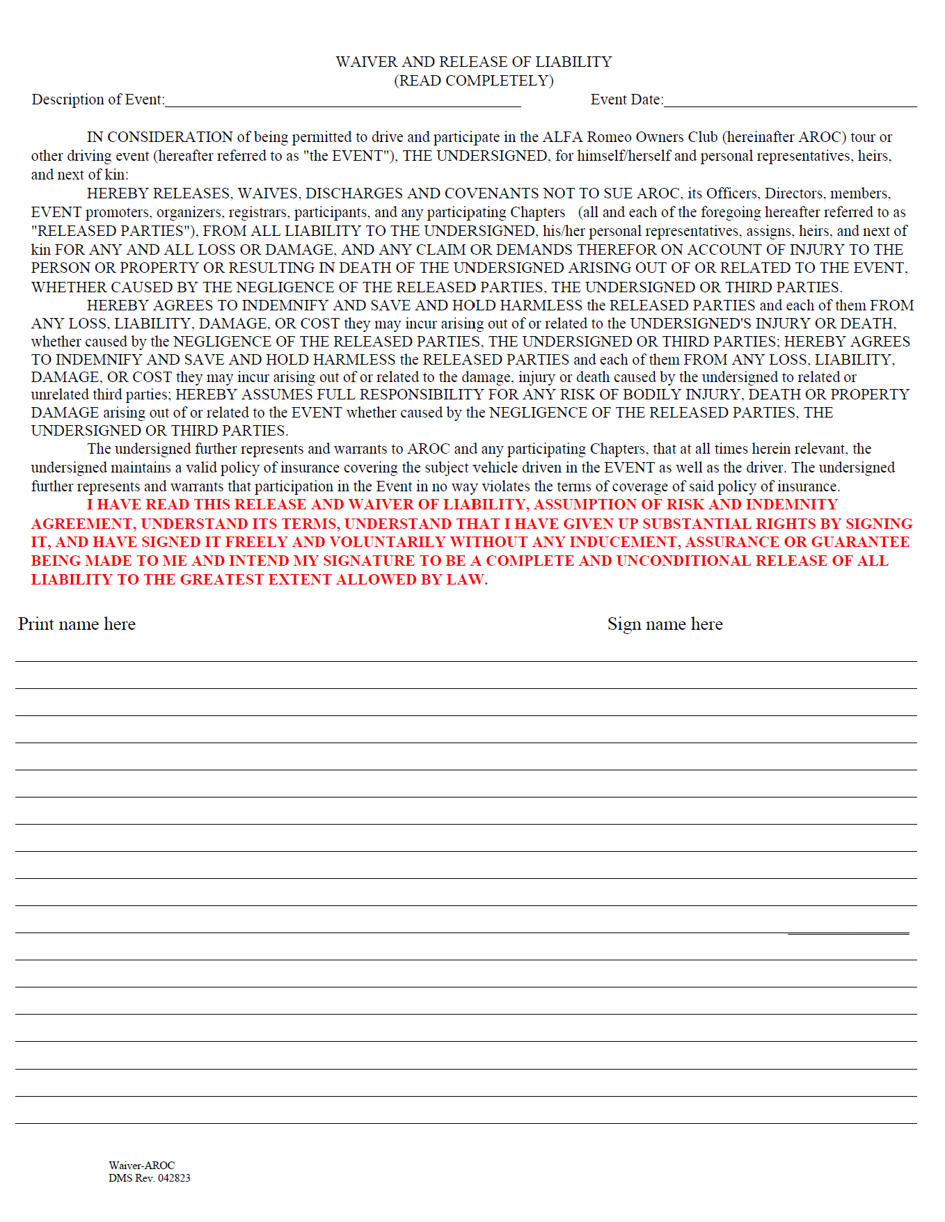 AROC Library - Alfa Romeo Owners Club USA